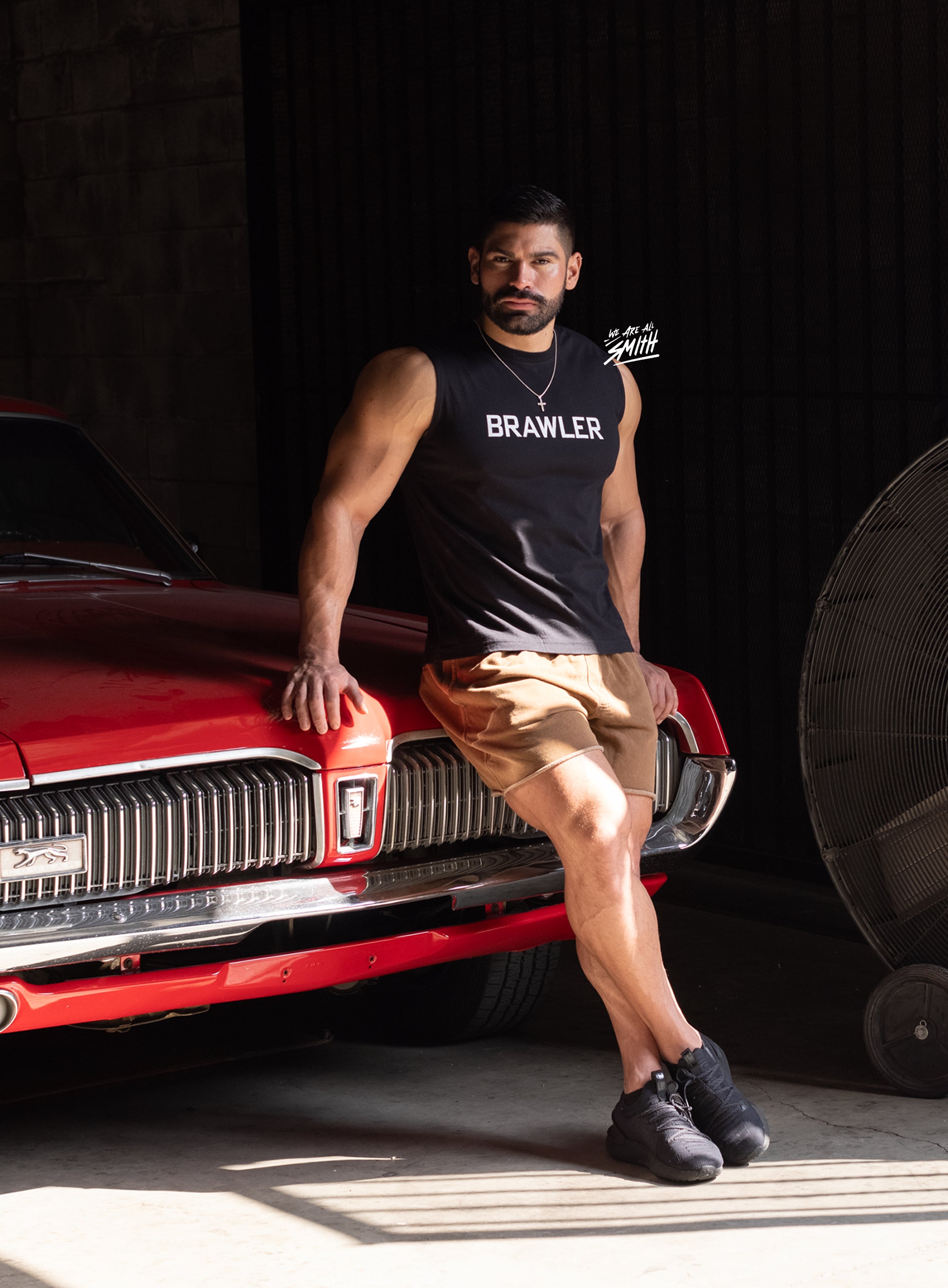BRAWLER Black Muscle Shirt — WE ARE ALL SMITH