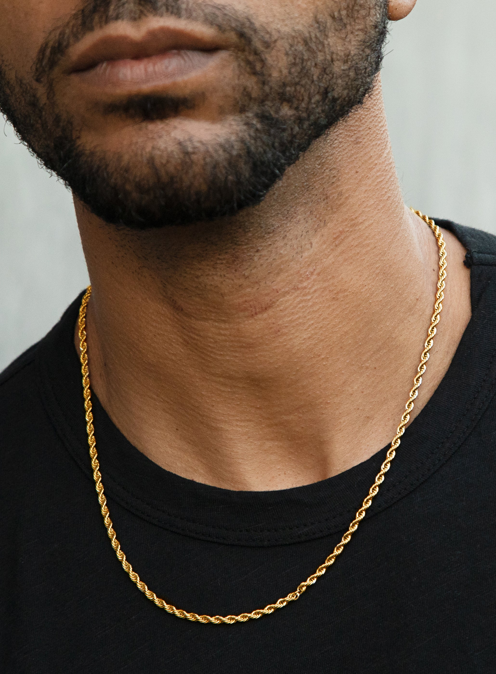 Necklace Set: Gold Rope Chain and St. Christopher Necklace — WE ARE ALL ...