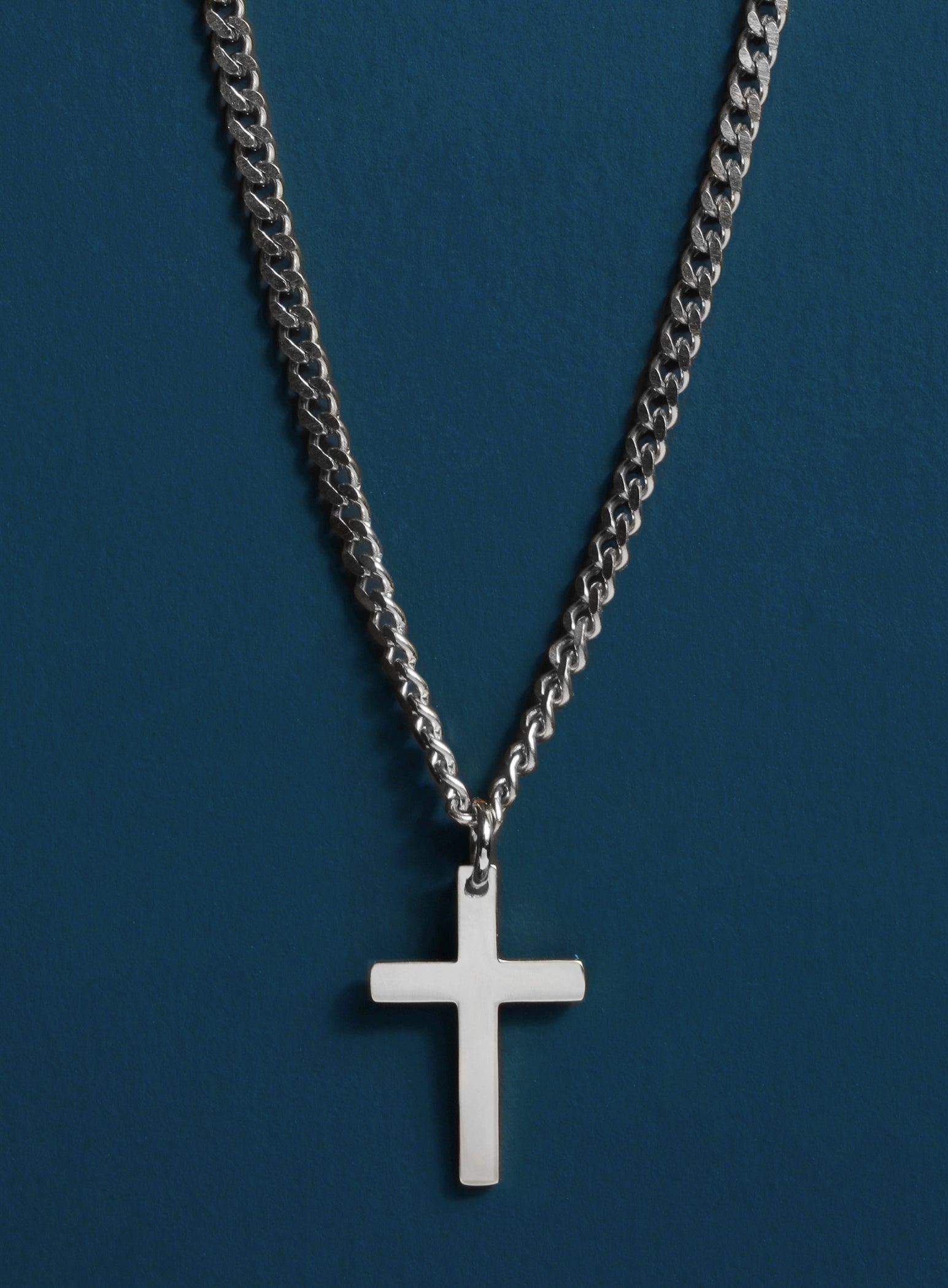 Cuban Chain Stainless Steel Cross Necklace — WE ARE ALL SMITH