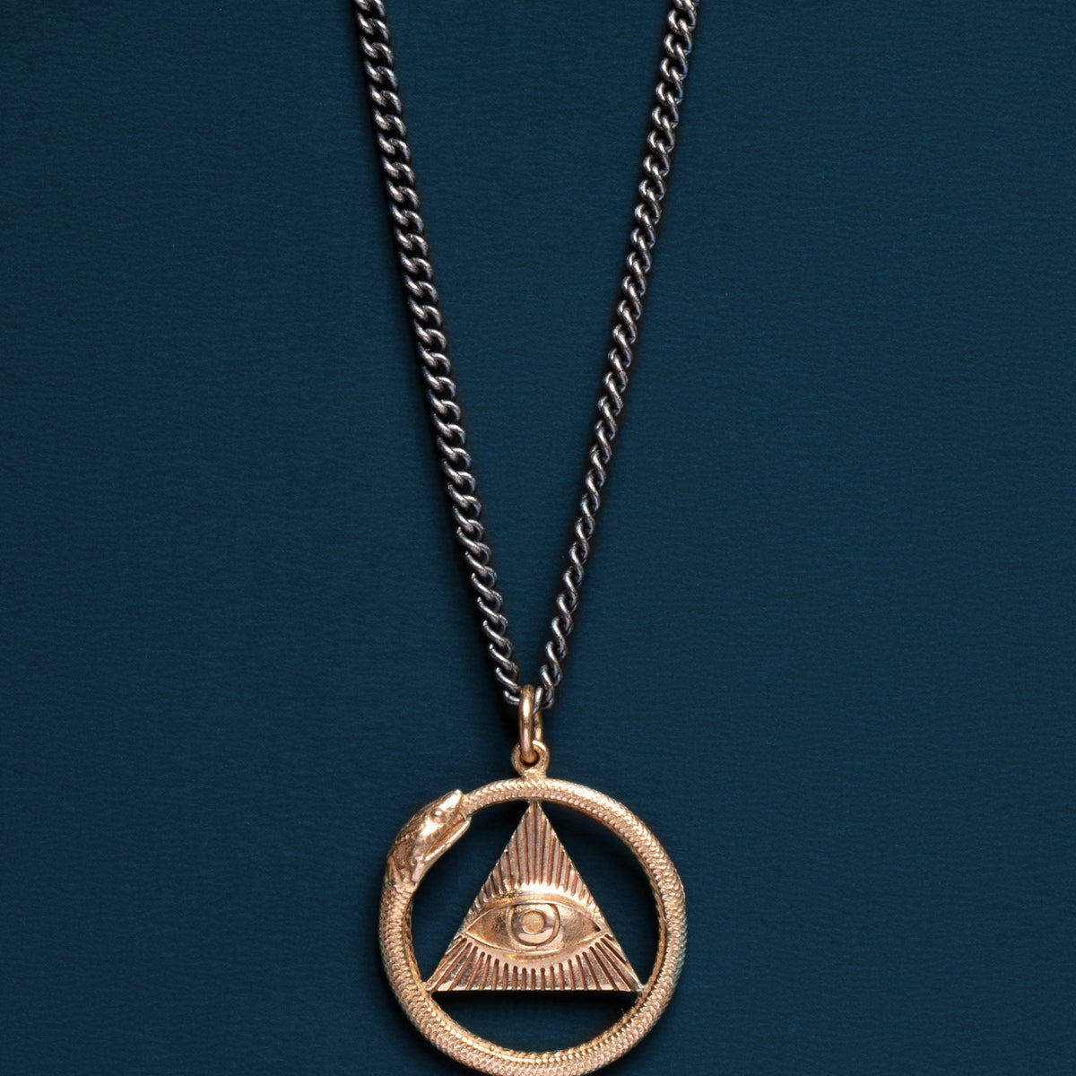 All Seeing Eye Pendant + Ouroboros Snake pendant Necklace for Men — WE ...
