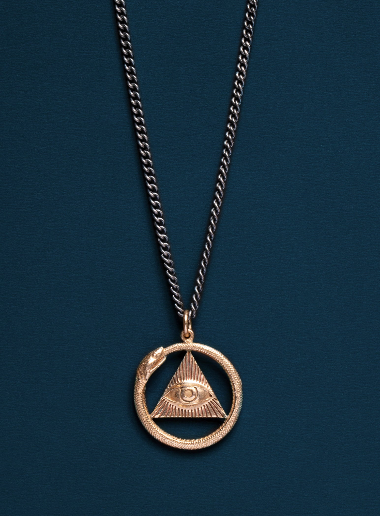 All Seeing Eye Pendant + Ouroboros Snake pendant Necklace for Men — WE ...