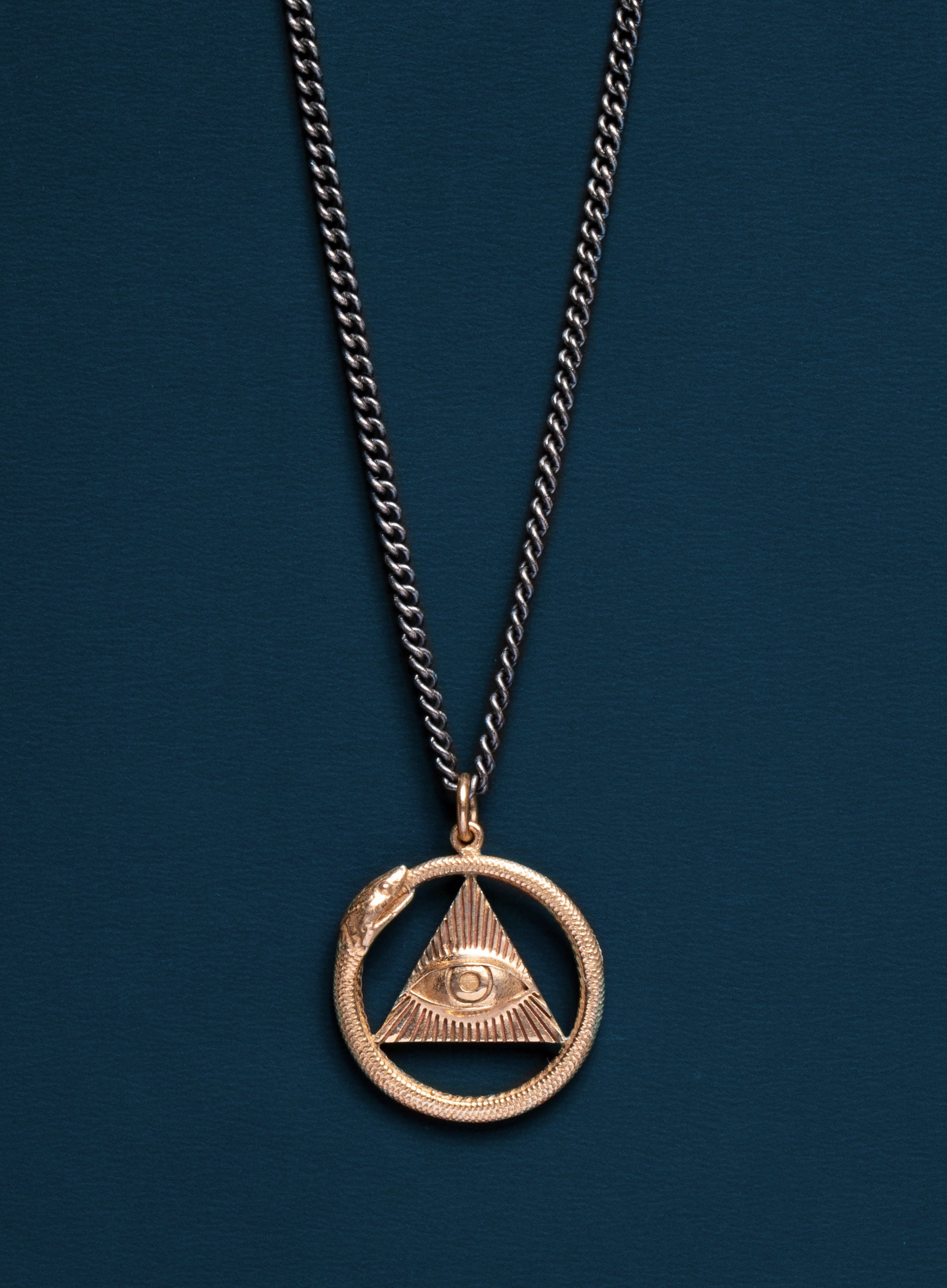 All Seeing Eye Pendant + Ouroboros Snake pendant Necklace for Men — WE ...