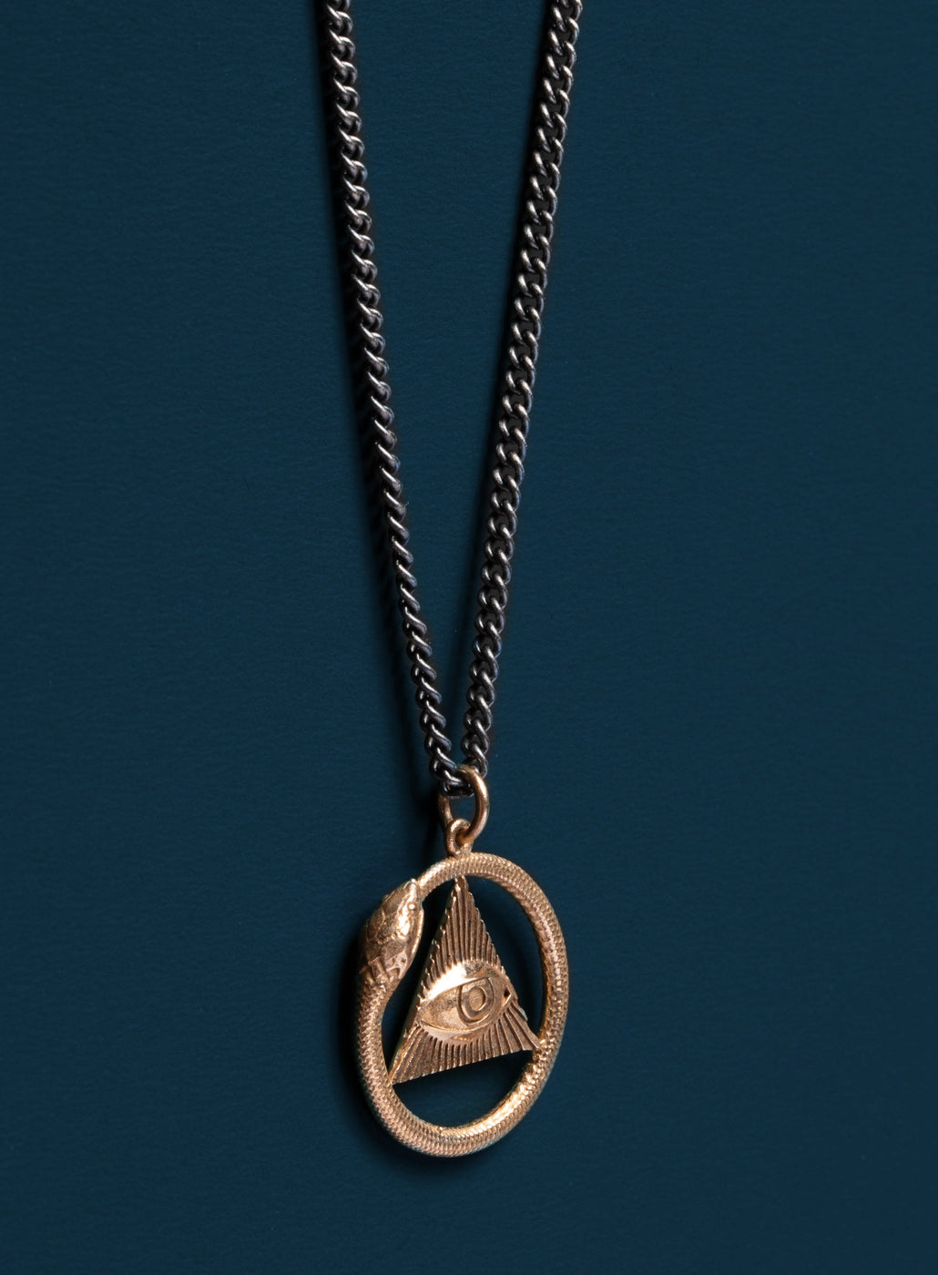All Seeing Eye Pendant + Ouroboros Snake pendant Necklace for Men — WE ...