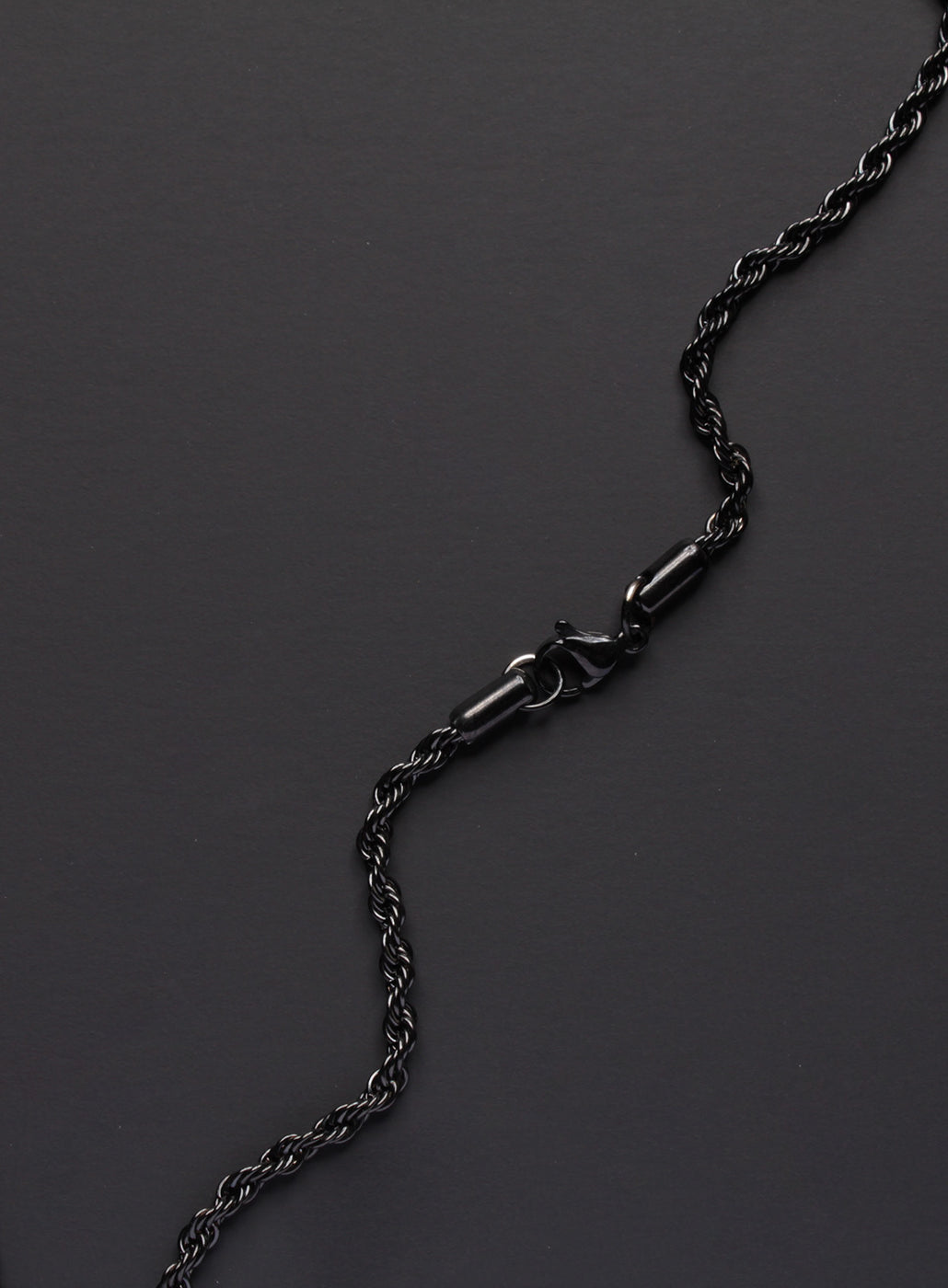 Stainless steel black rope chain necklace for men — WE ARE ALL SMITH