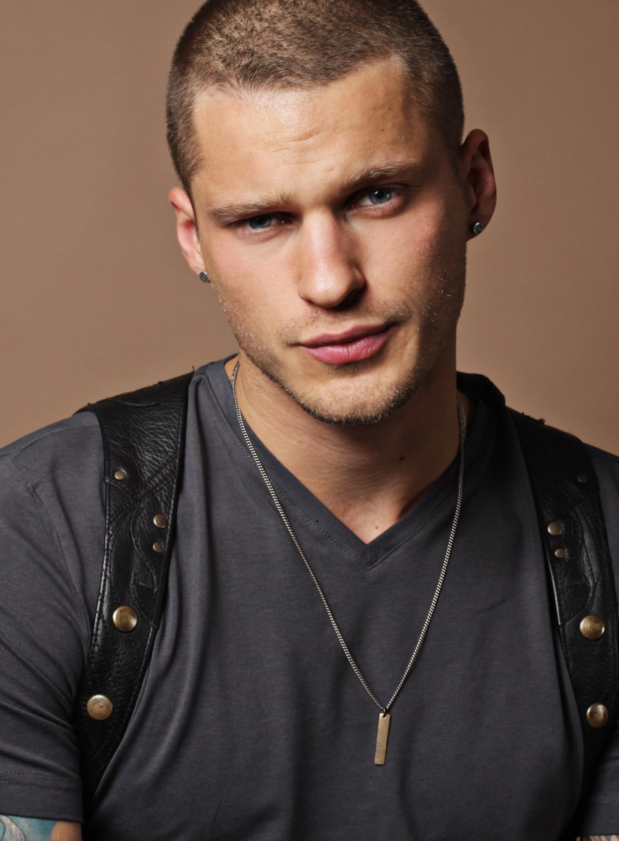 Bronze tag & Oxidized sterling silver men's curb chain necklace — WE ...