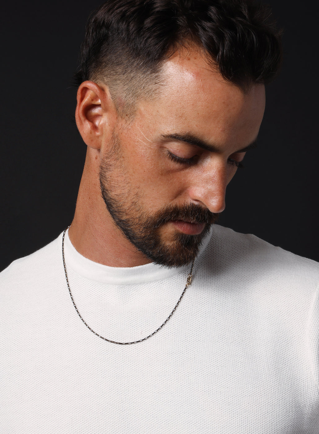 Elongated Cable "Chocolate" Vermeil Gold Chain Necklace for Men — WE ARE ALL SMITH