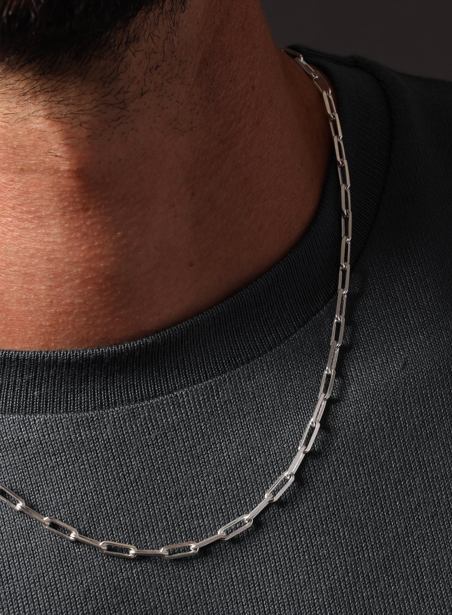 925 Sterling Silver Elongated Cable Chain Necklace for Men — WE ARE ALL ...