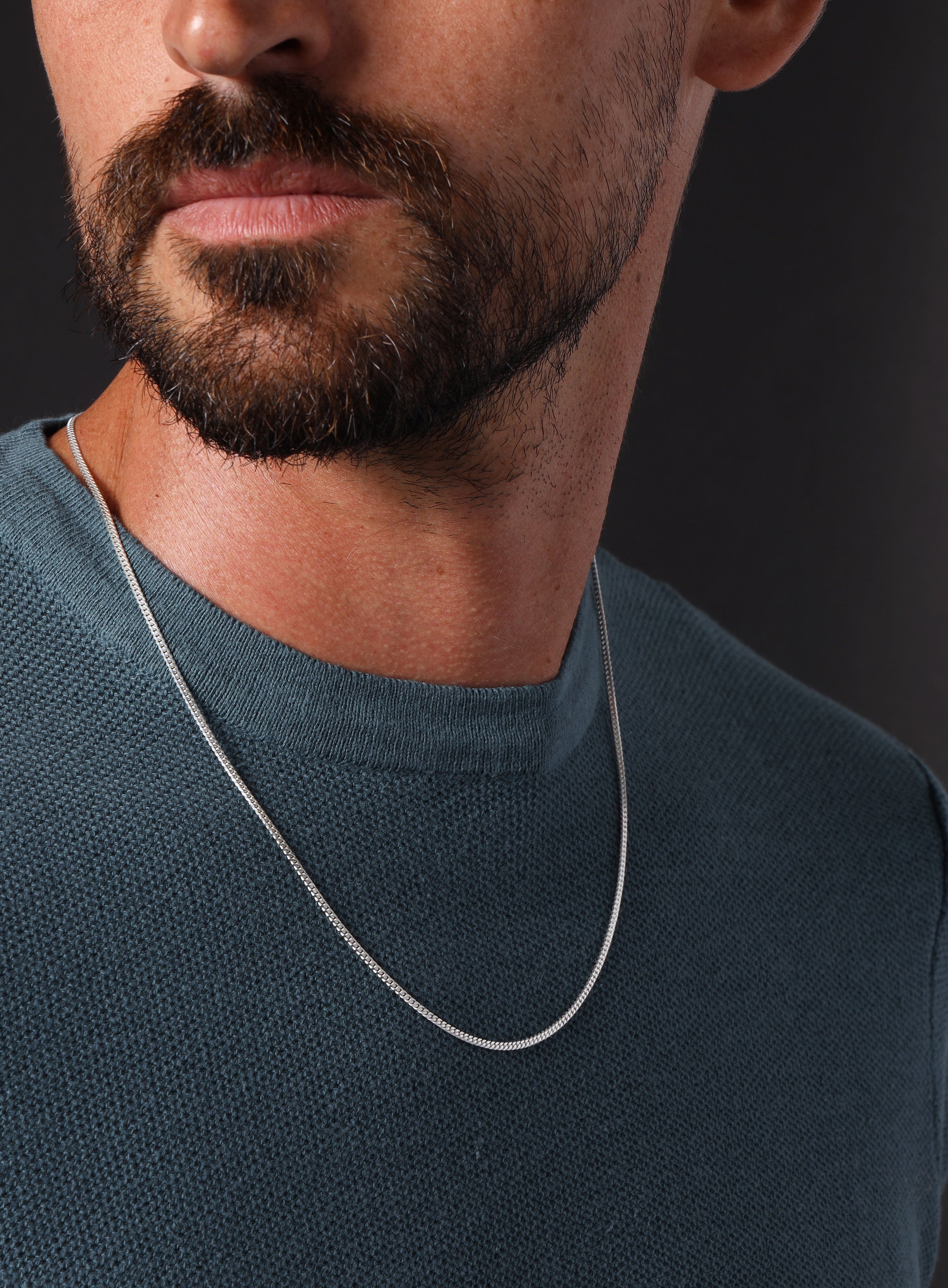 925 Sterling Silver Minimalist 2mm Cuban Chain Necklace for Men — WE ...