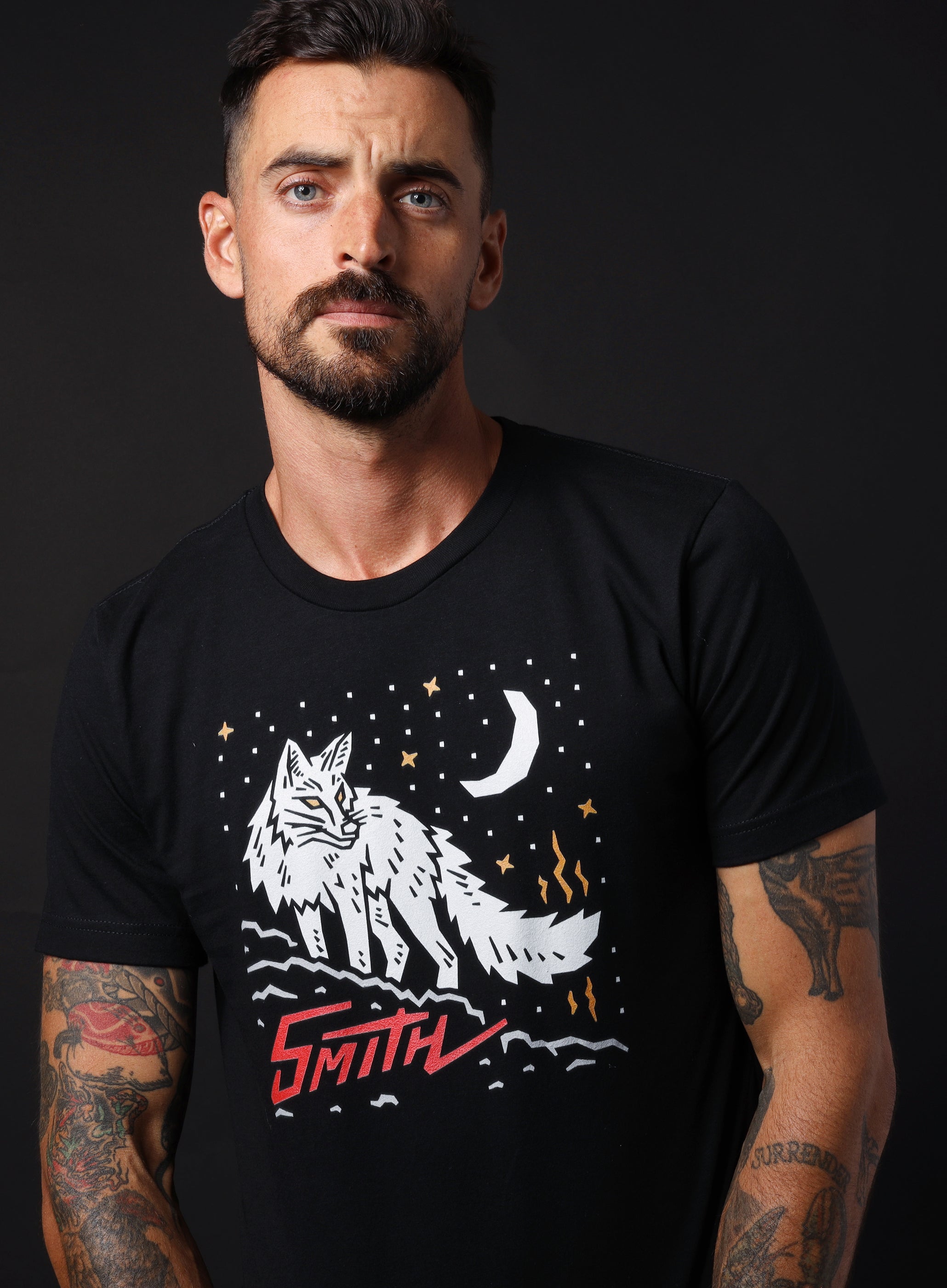 Smith Wolf Black Short Sleeve Unisex t-shirt — WE ARE ALL SMITH