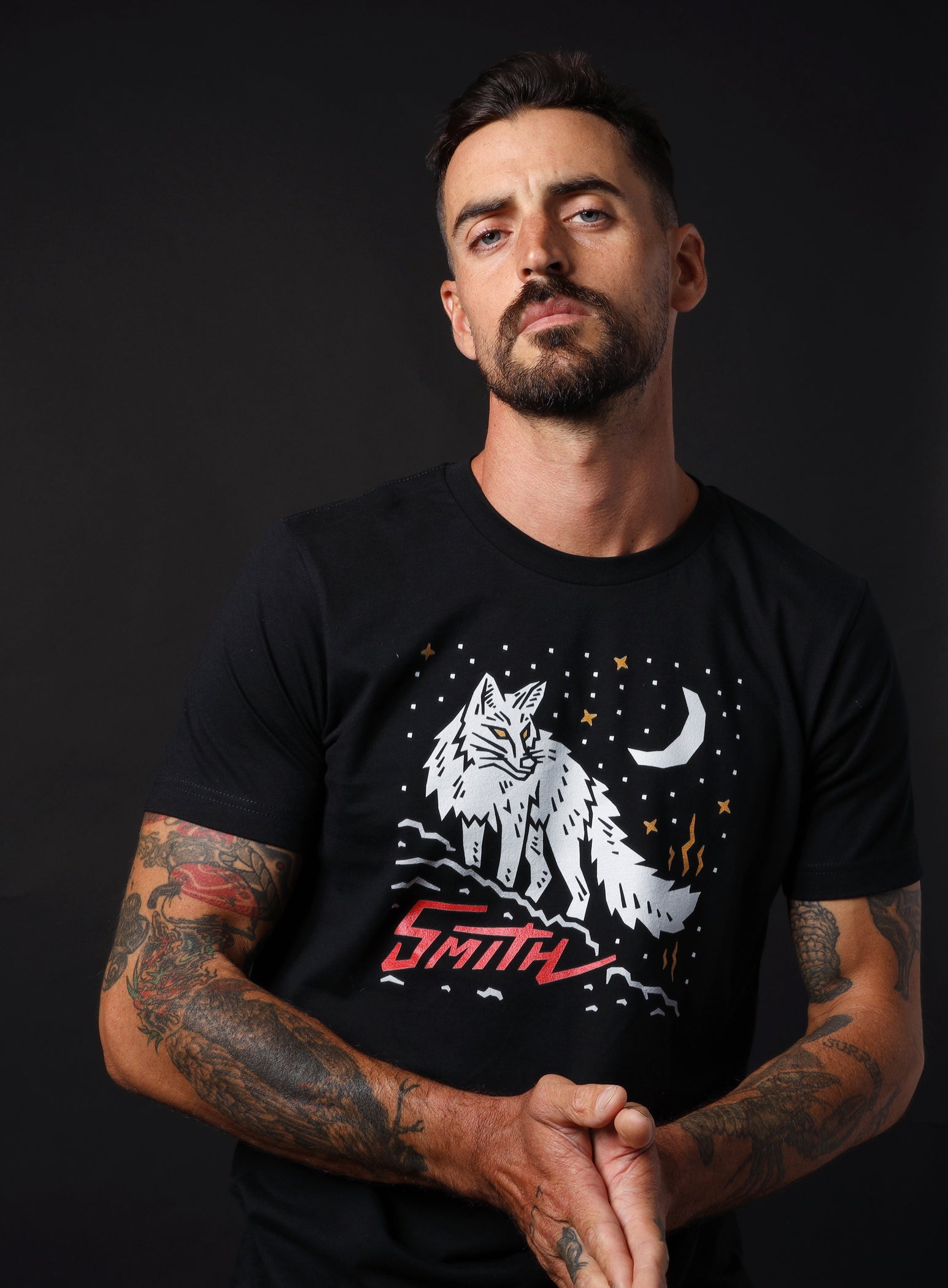 Smith Wolf Black Short Sleeve Unisex t-shirt — WE ARE ALL SMITH