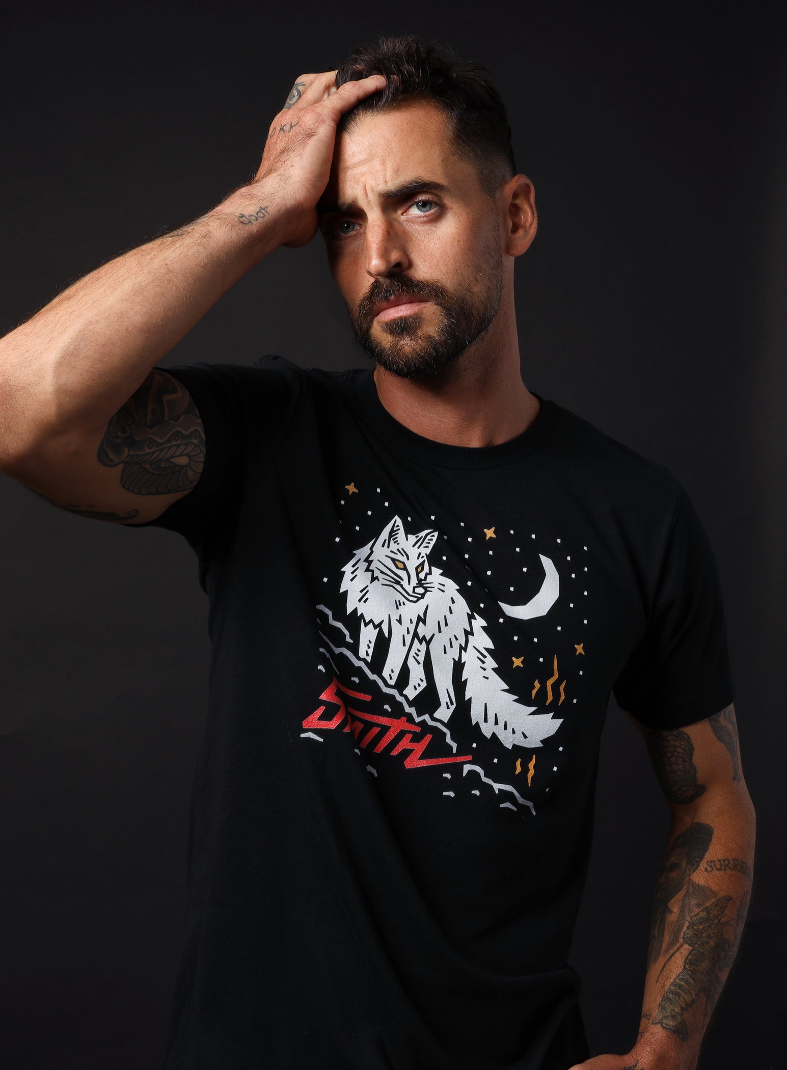 Smith Wolf Black Short Sleeve Unisex t-shirt — WE ARE ALL SMITH