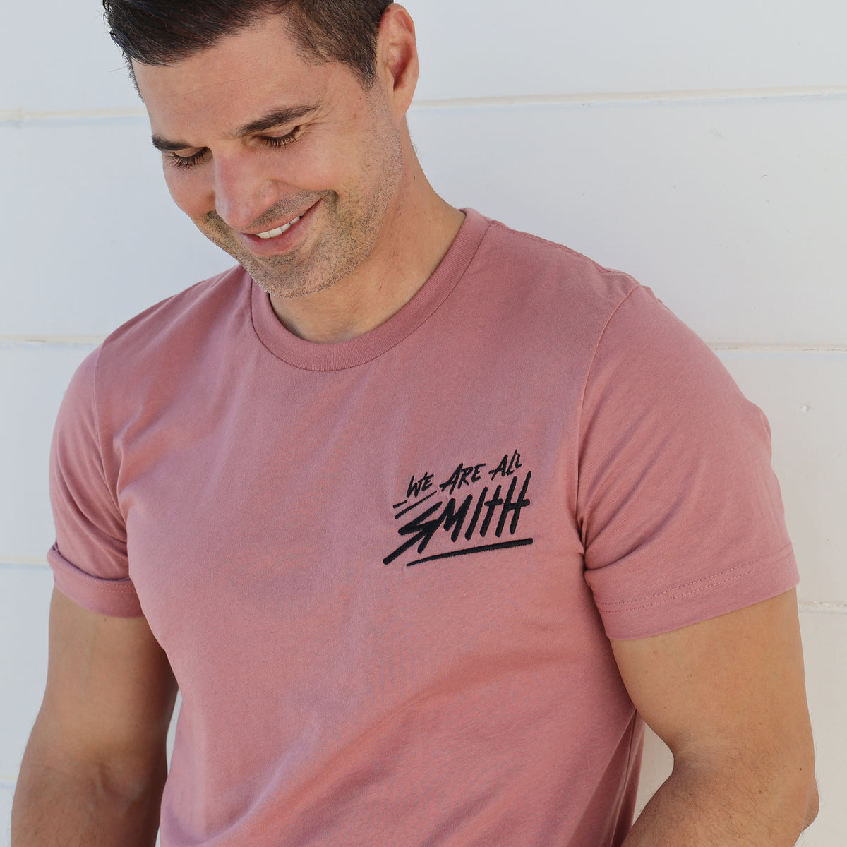 WAAS Logo Mauve Unisex t-shirt — WE ARE ALL SMITH