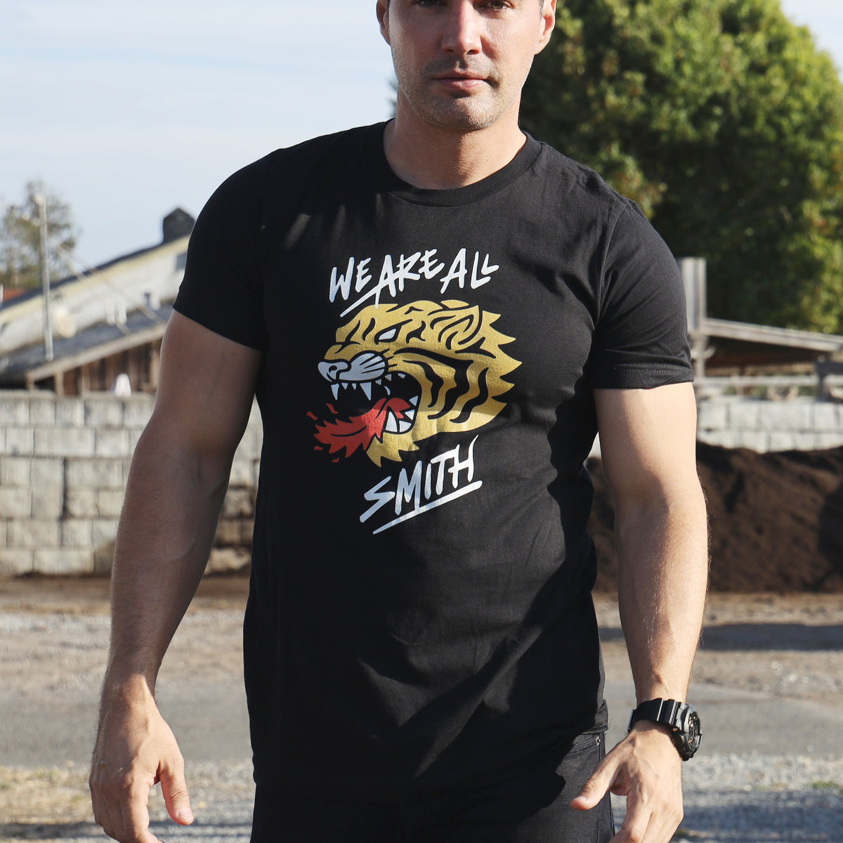 We Are All Smith Tiger Short Sleeve Black Unisex t-shirt — WE ARE ALL SMITH