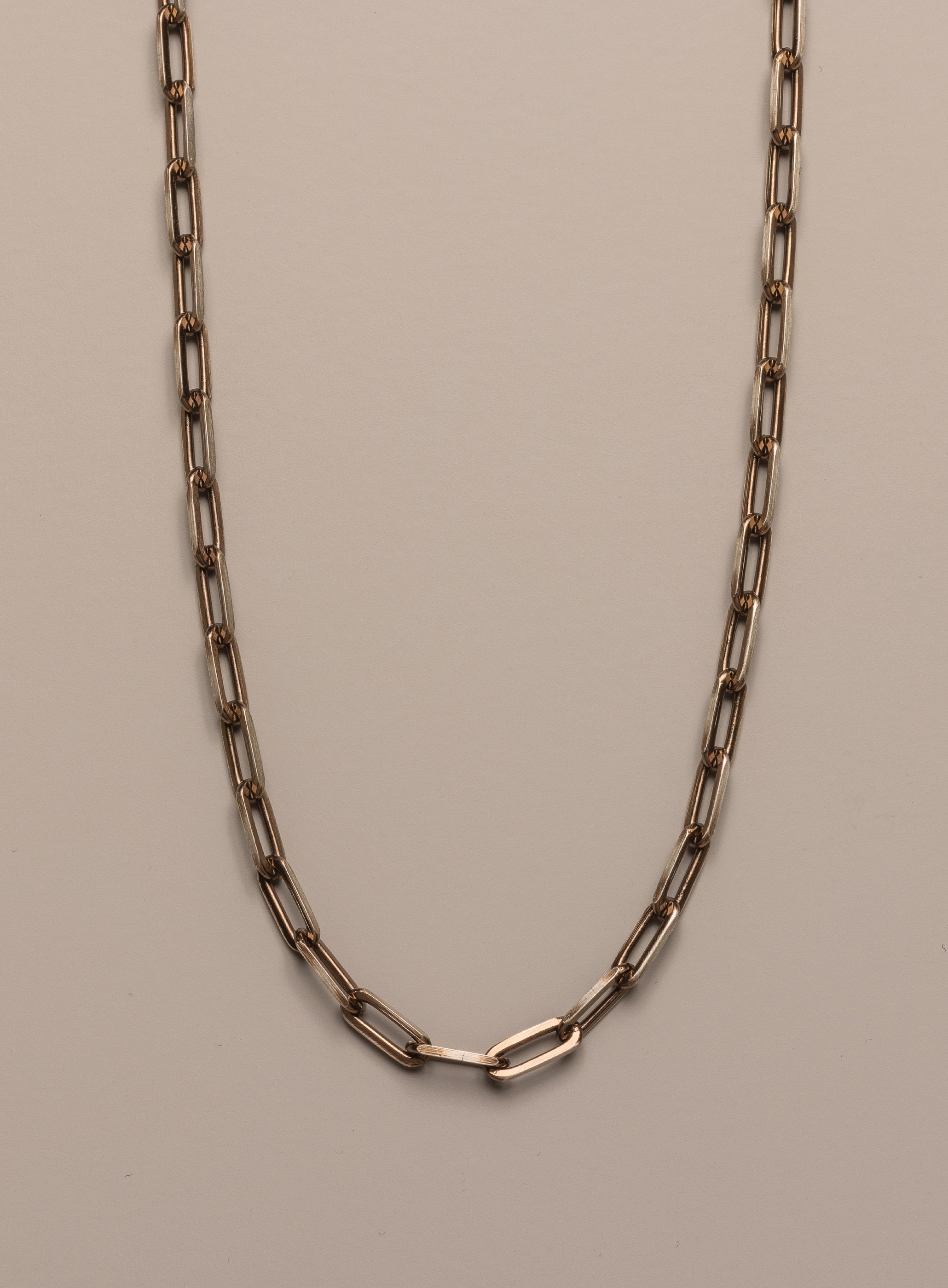 14k Oxidized Vermeil "Chocolate" Gold Elongated Cable Chain — WE ARE ...