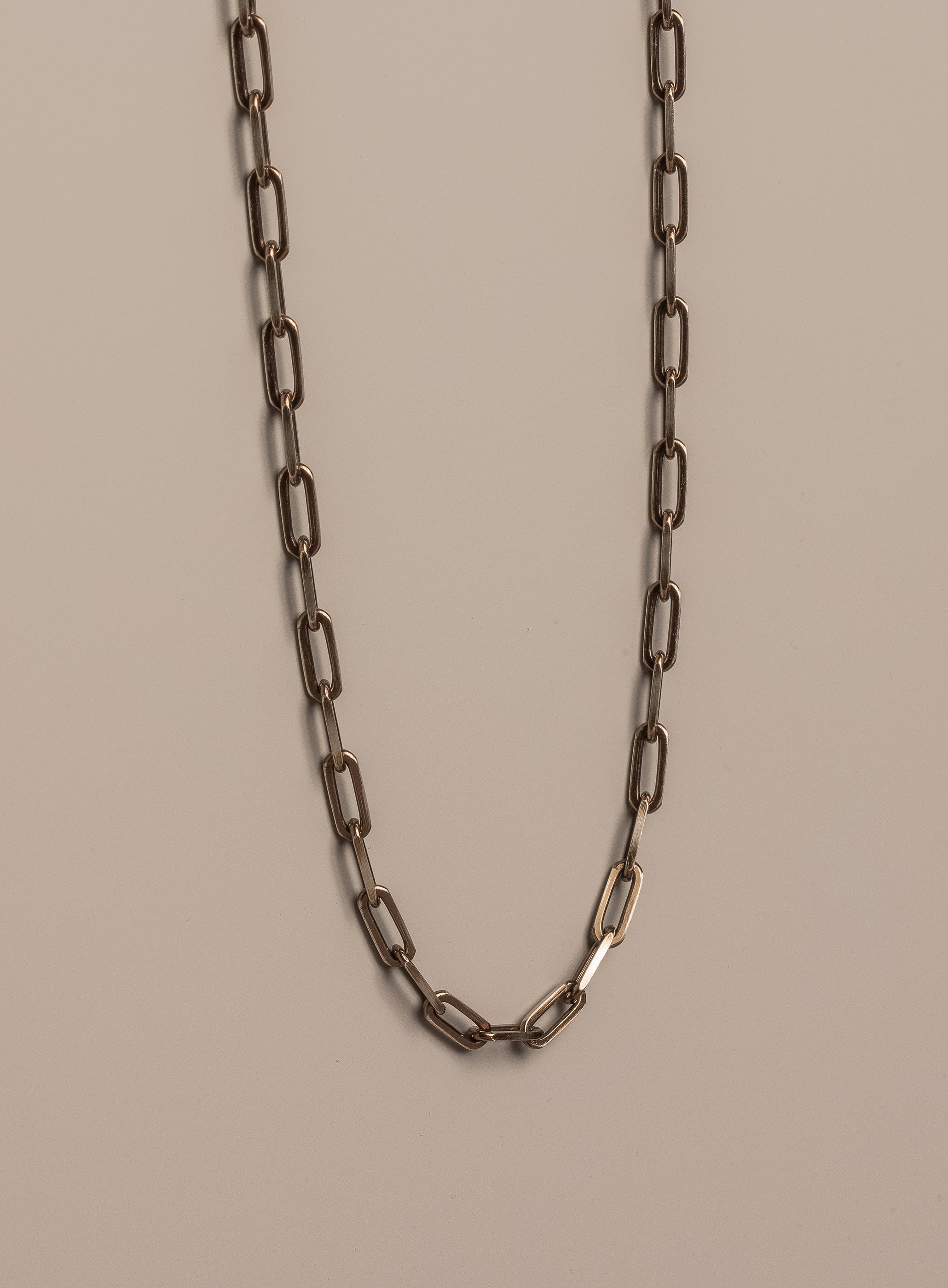 14k Oxidized Vermeil "Chocolate" Gold Elongated Cable Chain — WE ARE ...