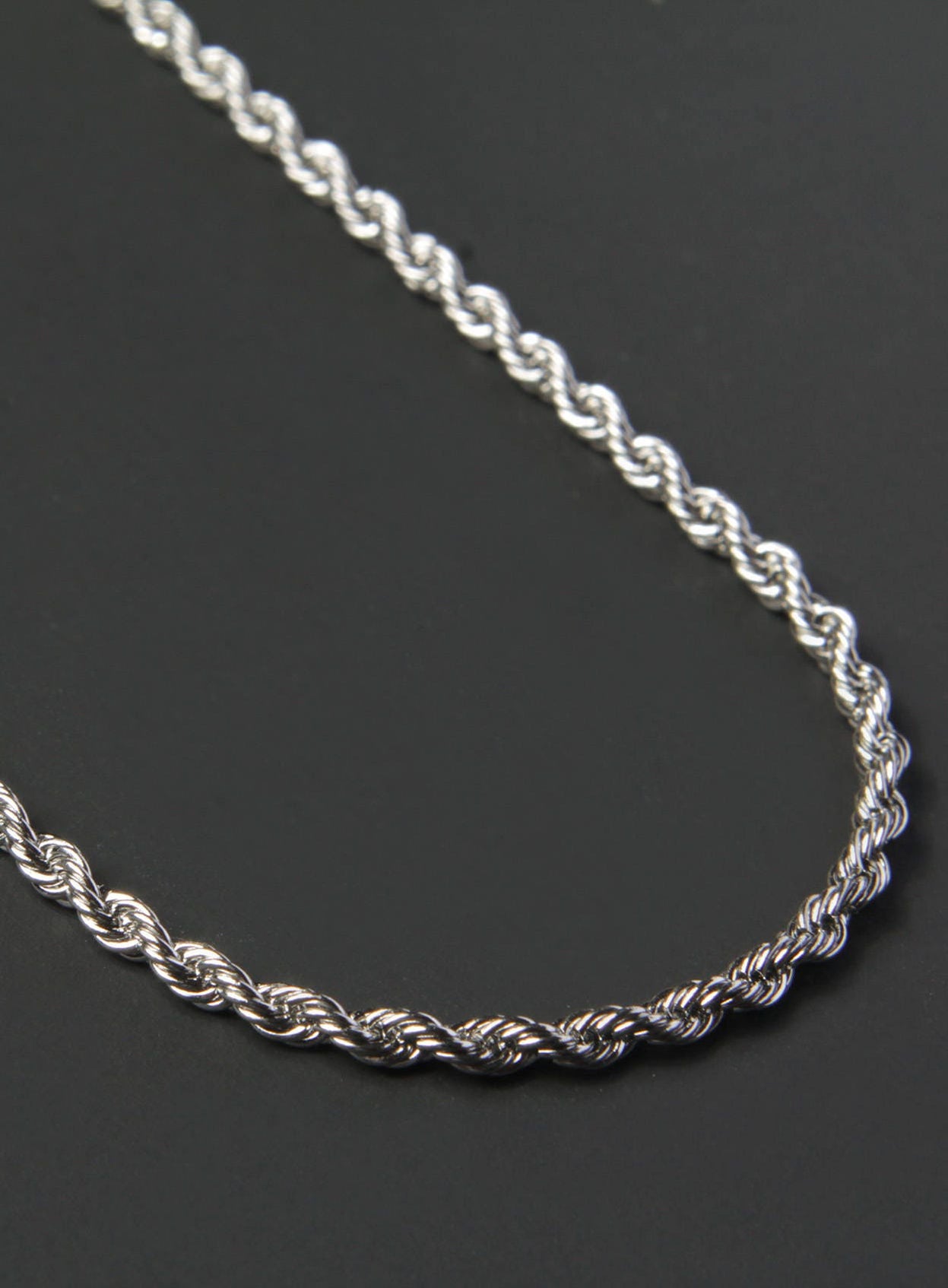 Waterproof Silver Rope chain necklace 2.5 mm — WE ARE ALL SMITH