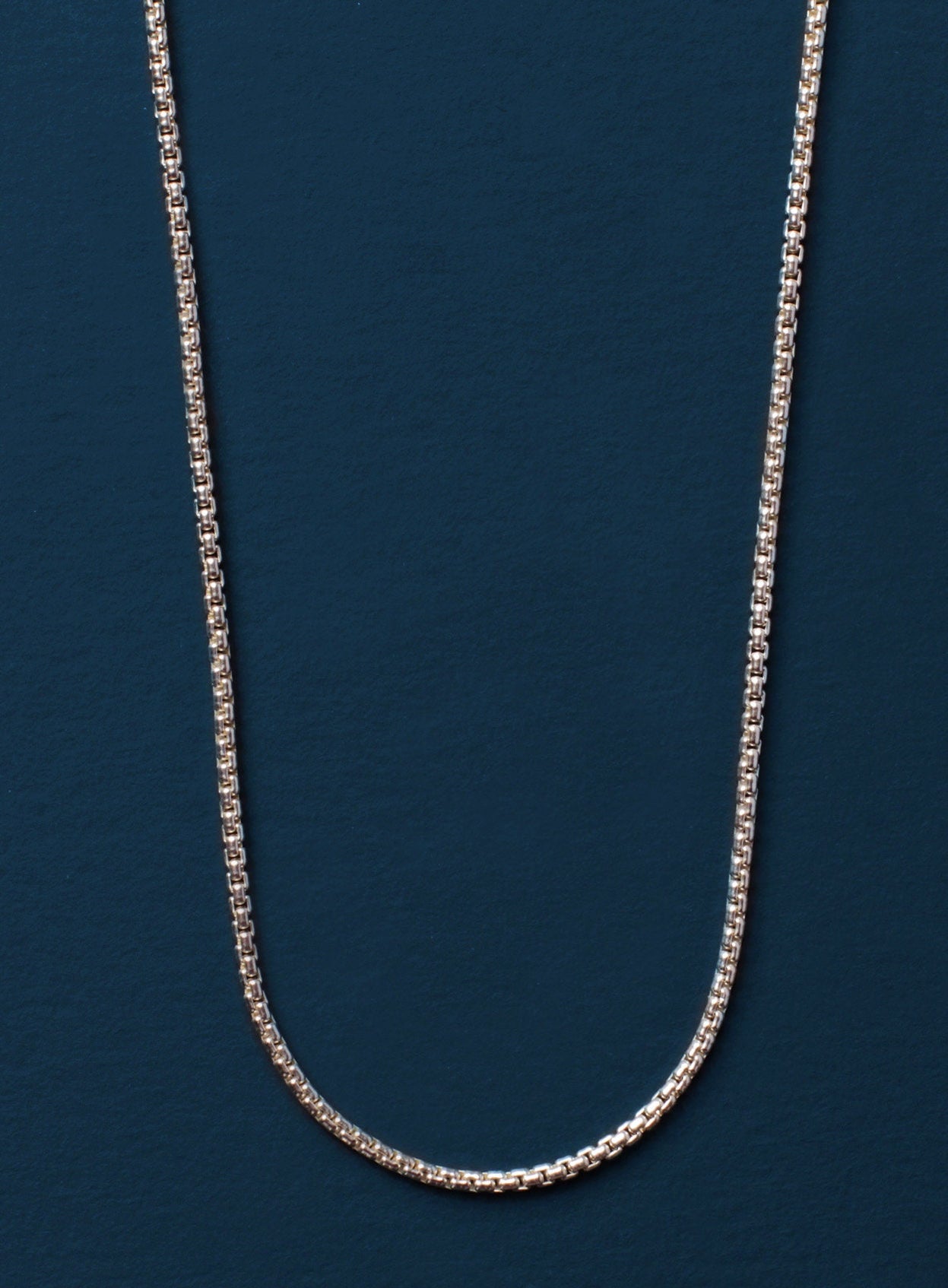 925 Sterling Silver Round box chain for Men — WE ARE ALL SMITH