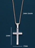 Waterproof Large Men's Silver Cross — WE ARE ALL SMITH