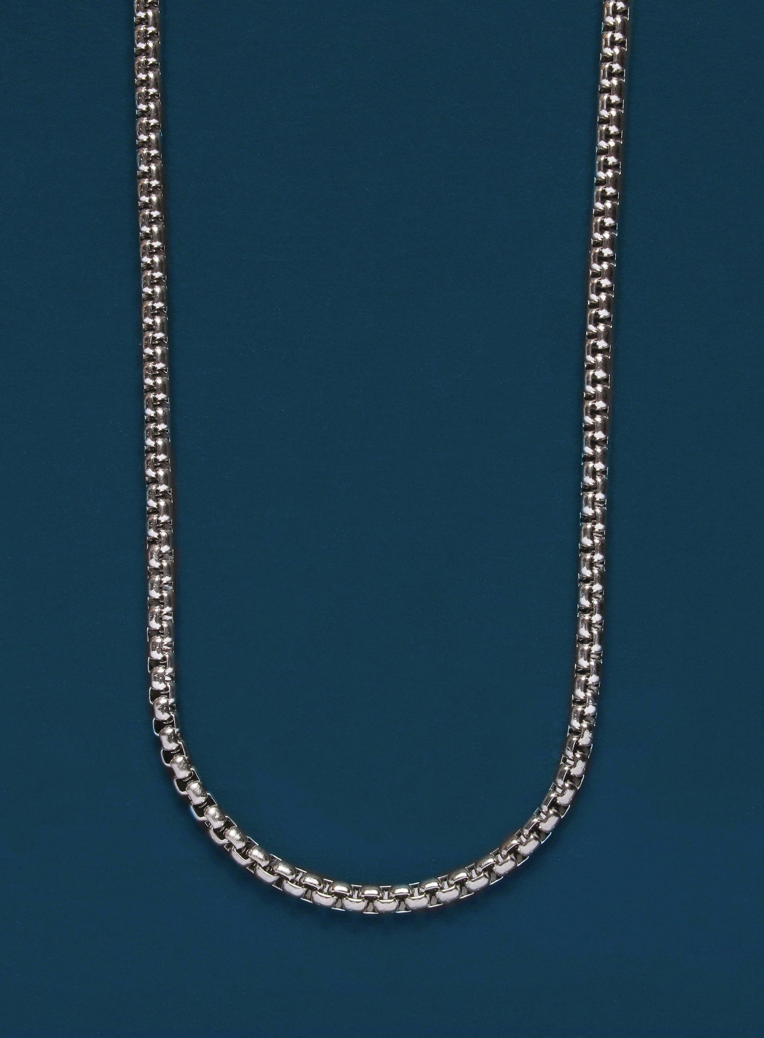 4mm Stainless Steel Round Box Chain Necklace for Men. — WE ARE ALL SMITH