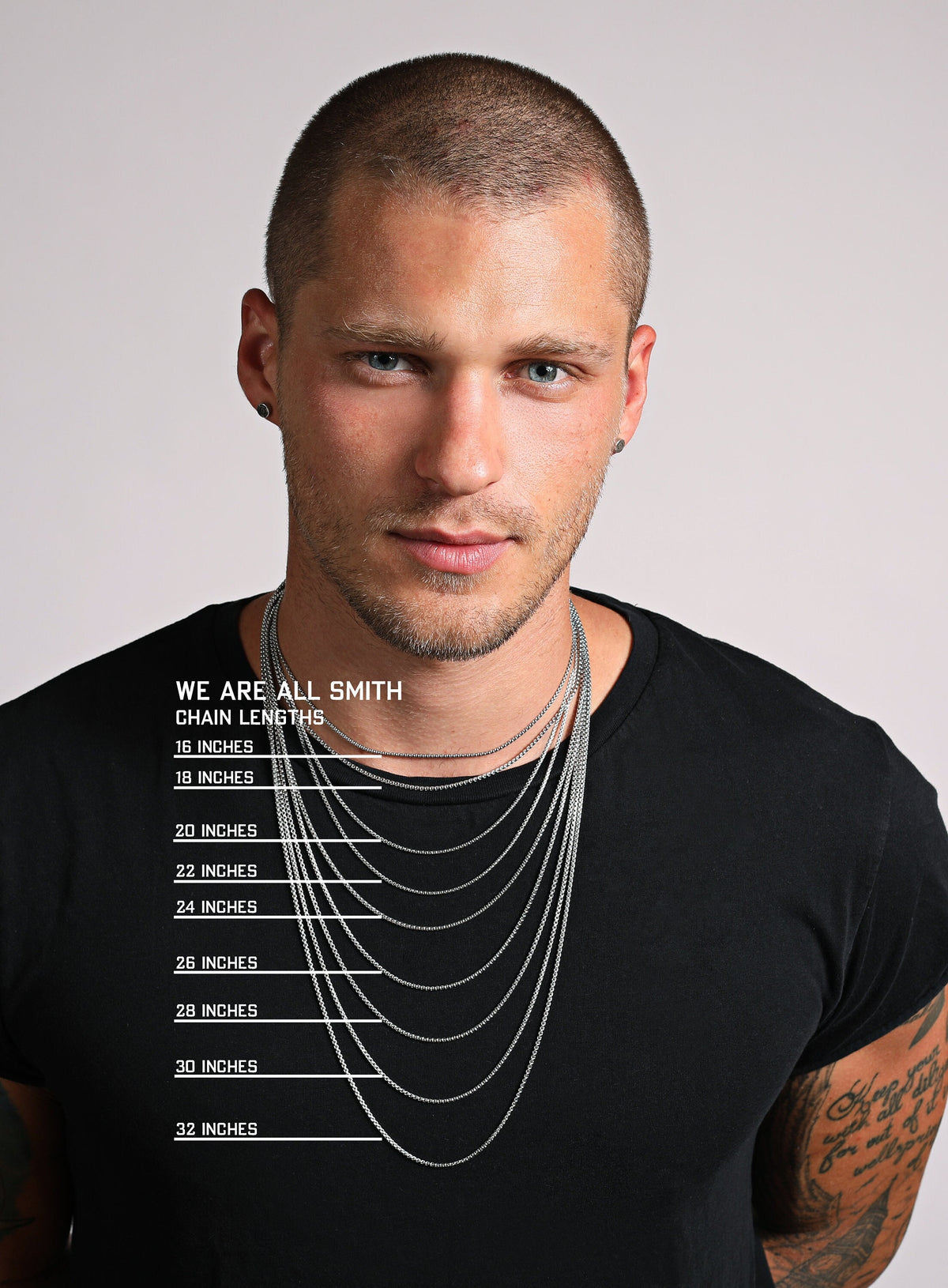 22 inch necklace on a man store