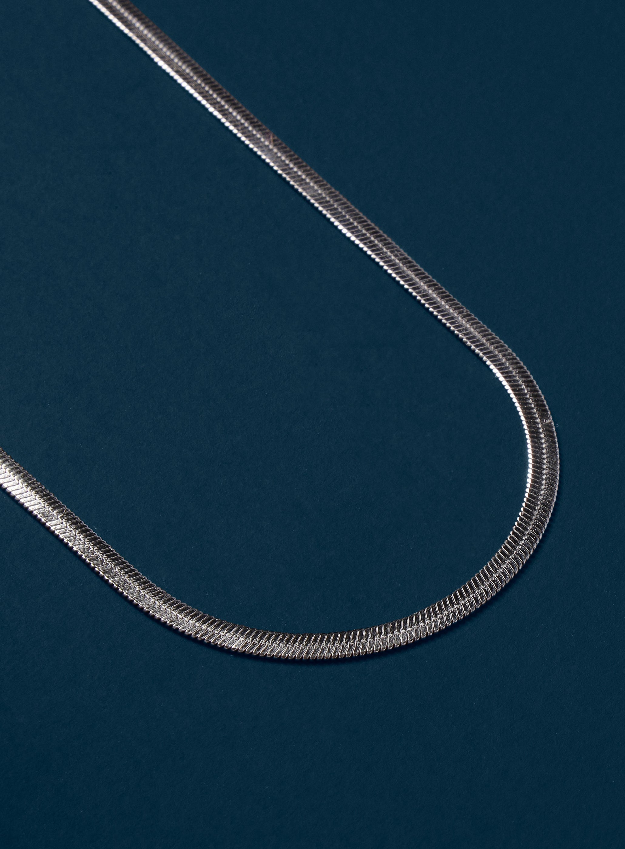 Waterproof 3mm sleek Herringbone Snake Style Chain Necklace — WE ARE ...