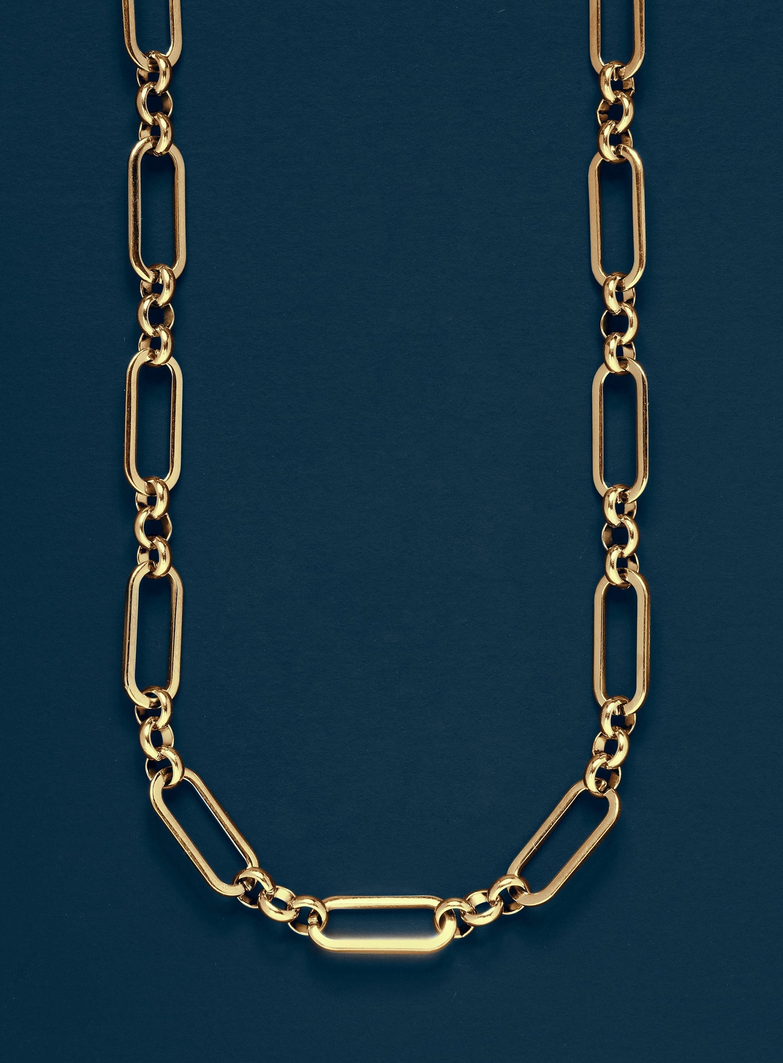 7mm Men's Gold Elongated Cable Chain Necklace for Men — WE ARE ALL SMITH