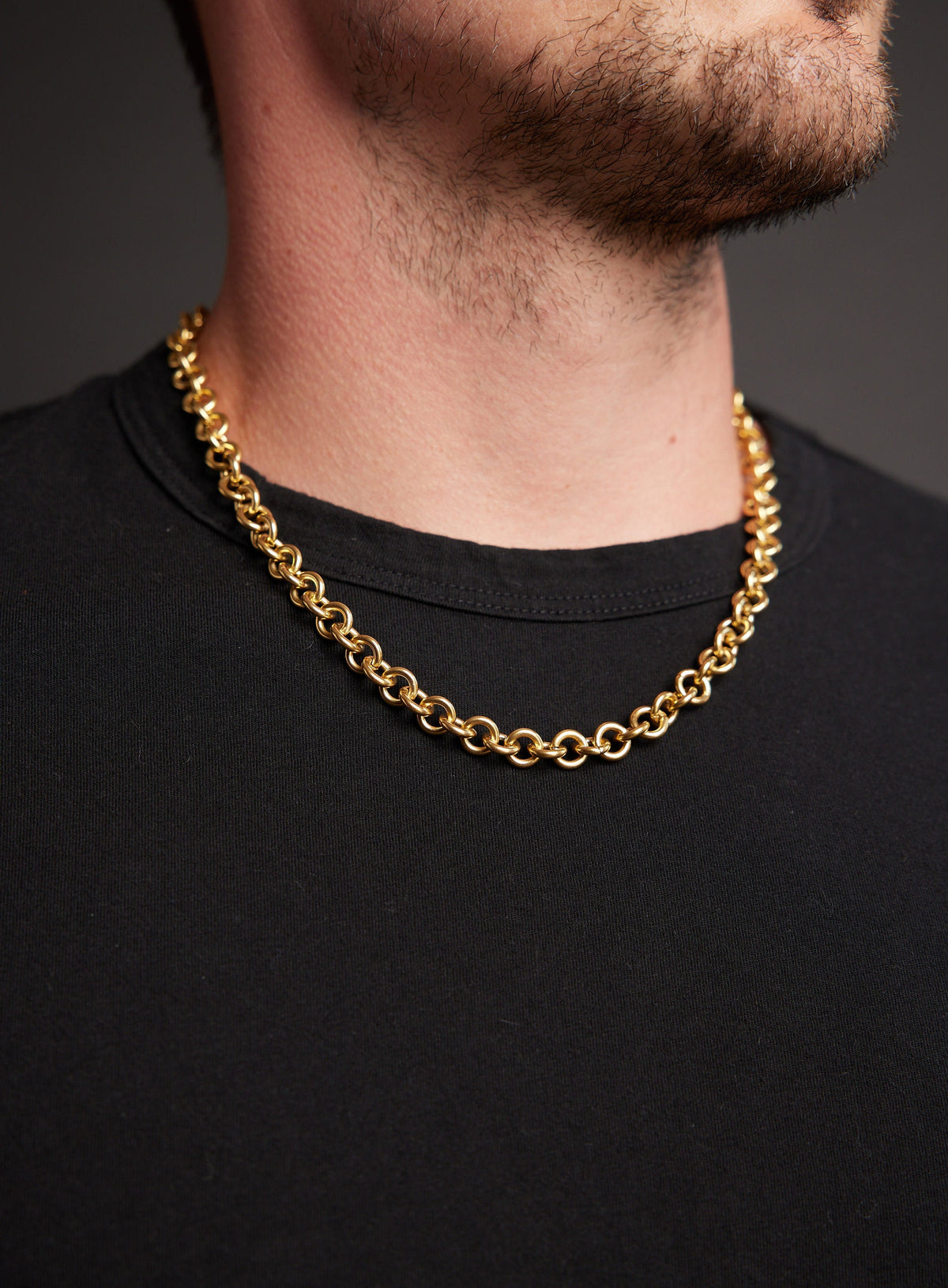 9mm Gold Round Cable Chain Necklace for Men — WE ARE ALL SMITH